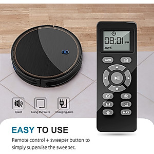 Robot Vacuum, 2100Pa Robotic Vacuum Cleaner with Triple-Filter System, 120-min Runtime Smart Robot Vac Good for Pet Hair, Carpets, Hard Floors, Self-Charging