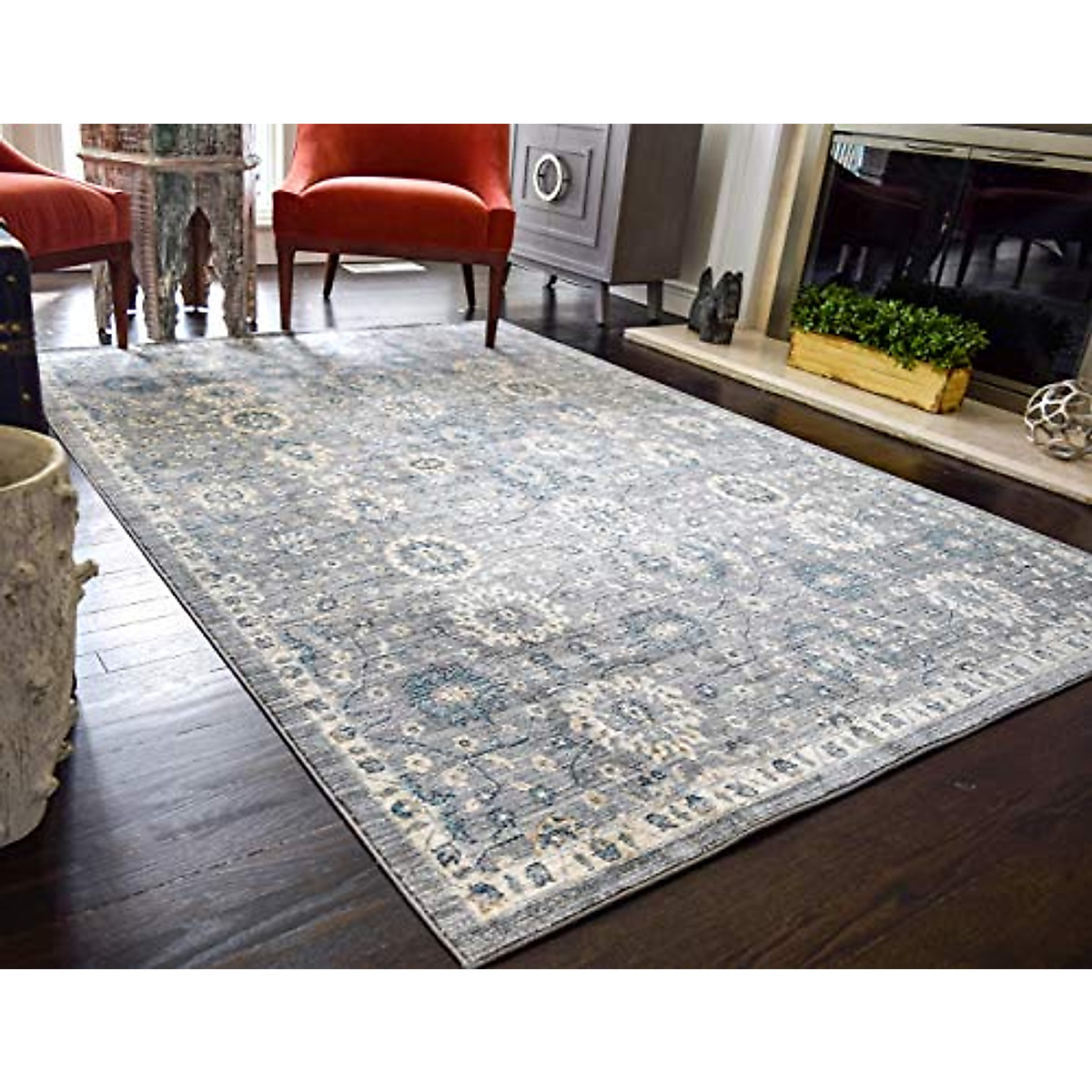 CosmoLiving Patricia Collection Area Rug 8'0"x10'0" Cool Gray