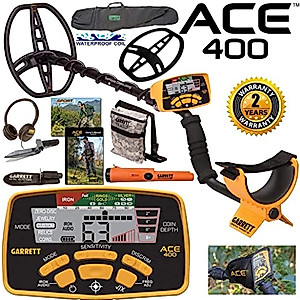 Garrett ACE 400 Metal Detector with DD Waterproof Coil and Premium Accessories