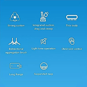 Robot Vacuum and Mop Combo, 3 in 1 Robotic Vacuum Cleaner with Watertank/Dustbin/Brush, Blocked by Hair, Remote/App, Ideal for Hard Floor/Pet (Black)