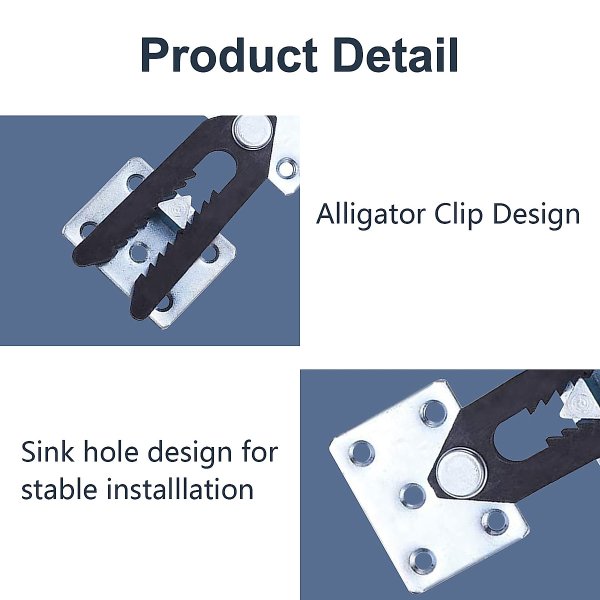 INCREWAY 4 Pieces Sofa Couch Sectional Furniture Connector Joint Snap Alligator Clip with Screws and 8Pcs Furniture Pads