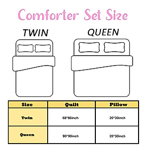 FEBRICOLD 3 Pcs Anime Comforter Bedding Set Soft 1 Quilt Cover 2 Pillowcases Lightweight Cartoon Cute Anime Merch Gifts for Women Men Adults 68""X86"", Twin