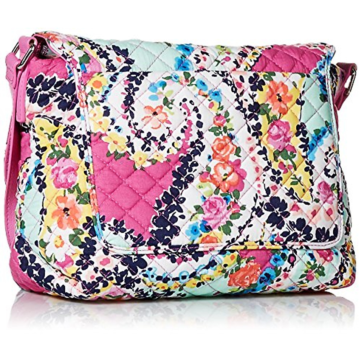 Vera Bradley Women's Cotton Carson Crossbody Purse, Wildflower Paisley, One Size