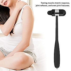 Neurological Hammer, Neurological Examination Hammer Massage T Shape Silicone Head Percussion Hammer with Pointed Tip Handle for cutaneous and Superficial responses