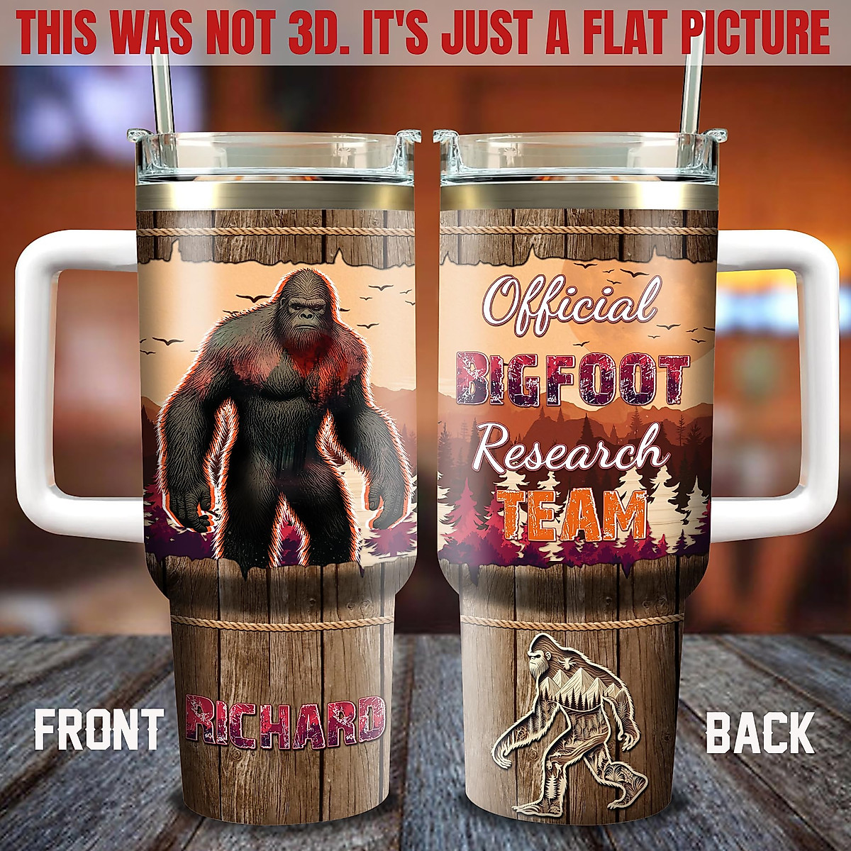 WAZONE Personalized Big Foot Tumbler With Lid 20oz 30oz Vacuum Insulated Cup Custom Name Tumblers Coffee Travel Mug Stainless Steel Birthday Christmas Presents For Men Women Customized Gifts Things