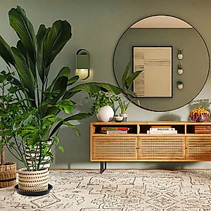 FUOAUYK Plant Saucer 14 16 18 20 22 Inch, Heavy Duty Plant Tray for Pots, Plastic Pot Saucers for Plants, Large Drip Trays for Potted Plants, Round Water Tray for Indoors