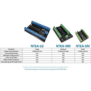 PTSolns Breakout Board BoB Expansion Adapter for Microcontroller (Nano, NTEA-SM-Assembled)