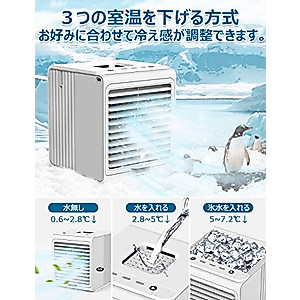 Breezewell Evaporative Air Cooler, 2000mAH Battery Powered Small Room Cooler w/Humidifier