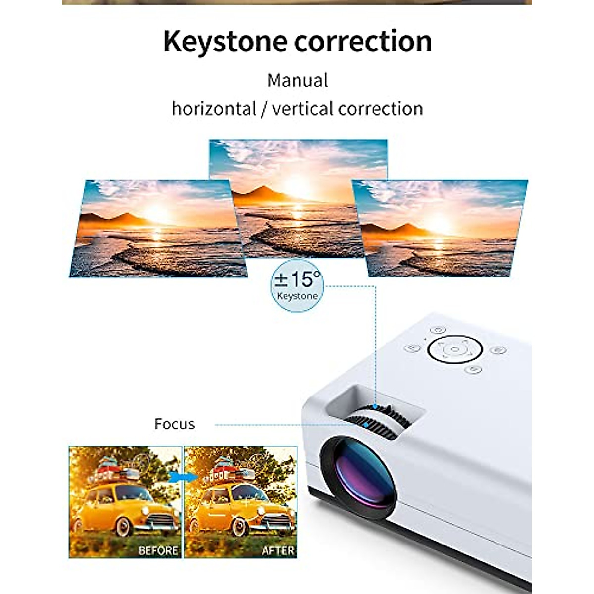 DREAMOSA Projector with IPTV Apps Preinstalled, 10000+ Global Live Videos, 5500 Lumens 1080P HD Protable Home Theater Support 150’’ Screen, Android 9.0 OS Builtin 2.4G/5G Dual WiFi and Bluetooth 4.1