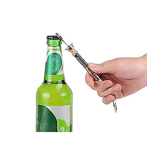 Bottle Opener keychain - 2PCS Kawphaqu Durable Metal Beer Bottle Openerbeer & keychain Bottle Opener, Portable Outdoor Bar Restaurant Beer Beverage Gifts for Men, Husband, Dad, Boyfriend