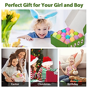 HOTLAKE Dinosaur Bath Bombs Gift Set,16 Pack Organic Bath Bomb for Kids with Toys Surprise Inside. Natural Dino Egg Bathbombs Kit for Christmas or Birthday Gift for Girls and Boys