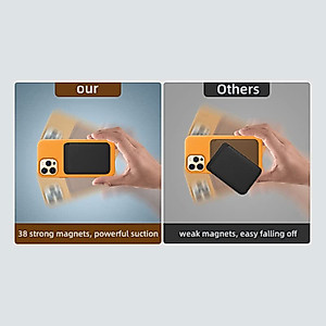 Gyizho Magnetic Card Wallet Holder with MagSafe for iPhone 14 Pro Max/14 Plus/14 Pro/14, for iPhone 13 Pro Max/13 Pro/13/13 Mini, for iPhone 12/12 Pro/12 Max/12 Mini,Midnight