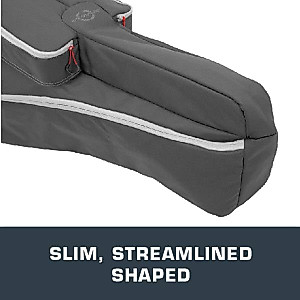 Allen Company Titan Krait Crossbow Case - Soft-Shell Design - Fits Scoped Narrow Limb Crossbows - Oversized Pockets for Bolts, Quivers, and More - Gray/Red - 37" x 19.5"