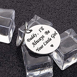 Father’s Day Gifts from Daughter Gift for Dad Keychain Daddy Stepfather Gift from Stepdaughter Girls Wife for Birthday Valentine's Day Christmas Gift for Big Daddy Stepdad Men Key Ring Jewelry Present