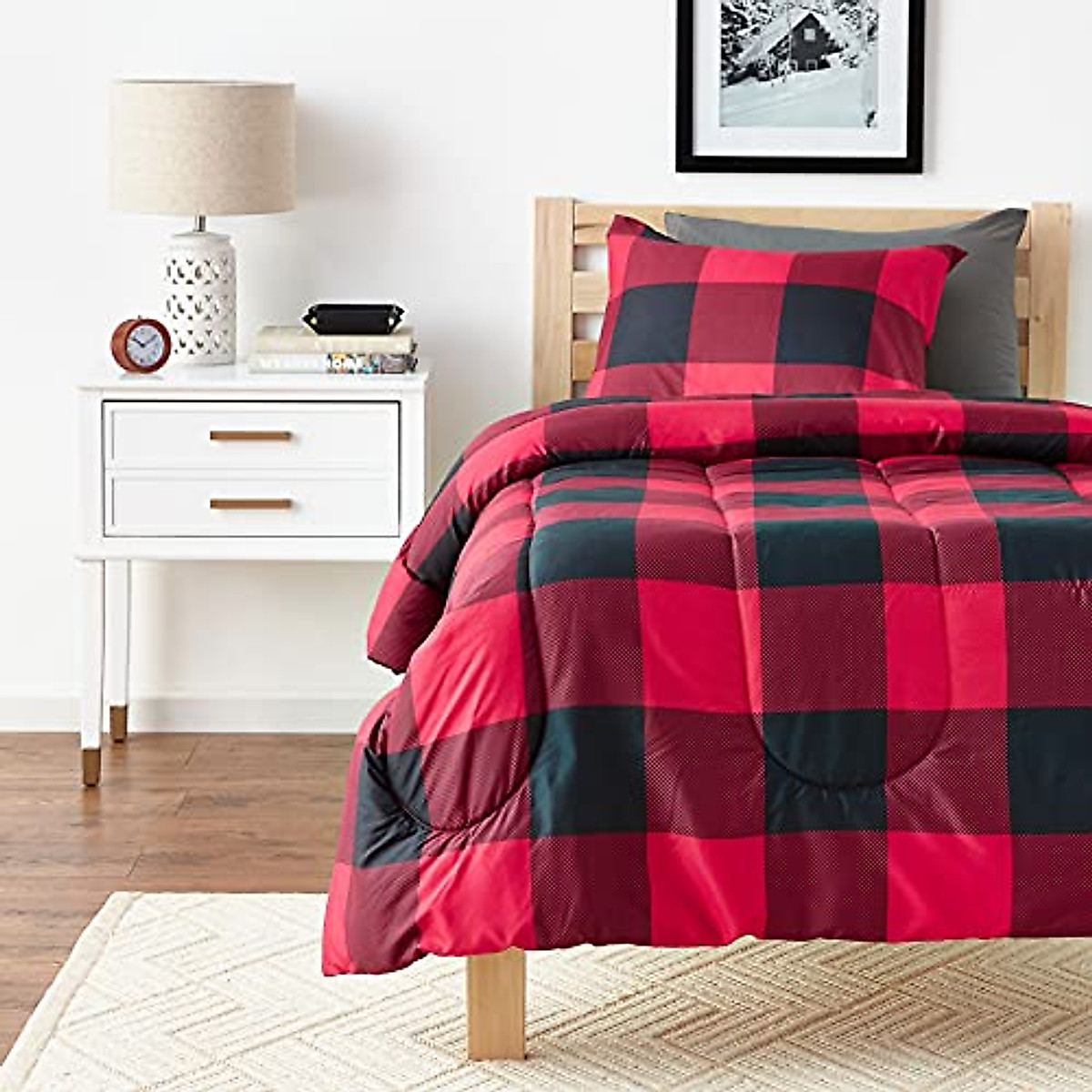Safdie & Co. 60537.2T.11 Buffalo Collection Buffalo 2Piece Comforter Set, Twin