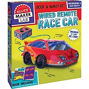 KLUTZ Wired Remote Race Car: Maker Lab STEM Kit, 9.8" x 2.5" x 11.8"