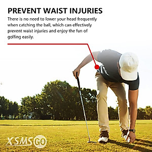 XSMSGO Golf Ball Retriever,Golf Ball Picker Upper for Putter Grip Tool, Back Saver Golf Ball Grabber Suction Cup Portable Golf Sucker Accessories for Putters and Golfer