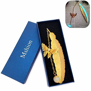 Bookmarks for Women Men,Metal Bookmark for Book Lovers, Luminous Book Marks with Gift Box fit Kids Girls Reading Lovers