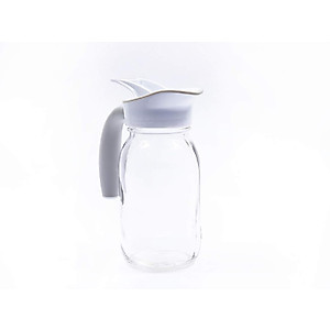 Ergo Spout mason jar pitcher, mason jar pour spout lid, pancake maple syrup dispenser, salad dressing dispenser (REGULAR MOUTH, White)