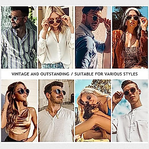 SUNGAIT Ponderable Metal Round Sunglasses for Men and Women Classic Vintage Polarized Sun Glasses Steampunk Style