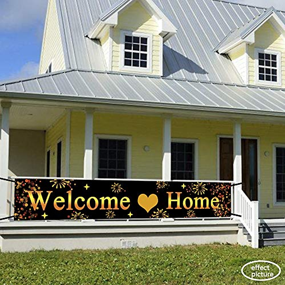 Ushinemi Large Welcome Home Banner, Welcome Back Home Decorations Sign