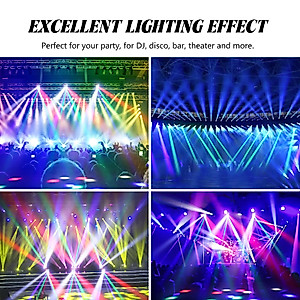 8x15W Spider Moving Head Light LED RGBW 4in1 Portable Stage Light, Strobe Party Beam DJ Lighting DMX 512 & Sound Activated for KTV Disco Party Event