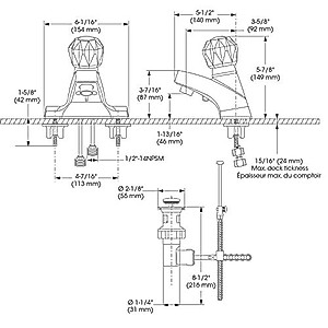 Keeney EBA24BCP Belanger Single Handle Metallic Bathroom-Polished Chrome Faucet