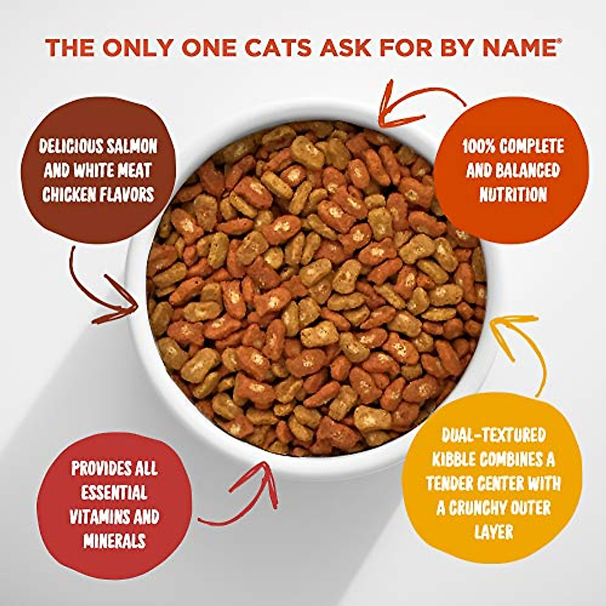 Meow Mix Tender Centers Dry Cat Food, Salmon & Chicken, 13.5 Pound Bag