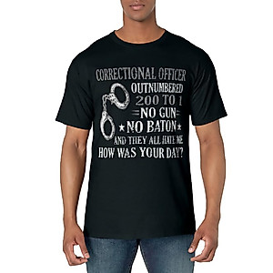 Correctional Officer Thin Silver Line Corrections Officer T-Shirt