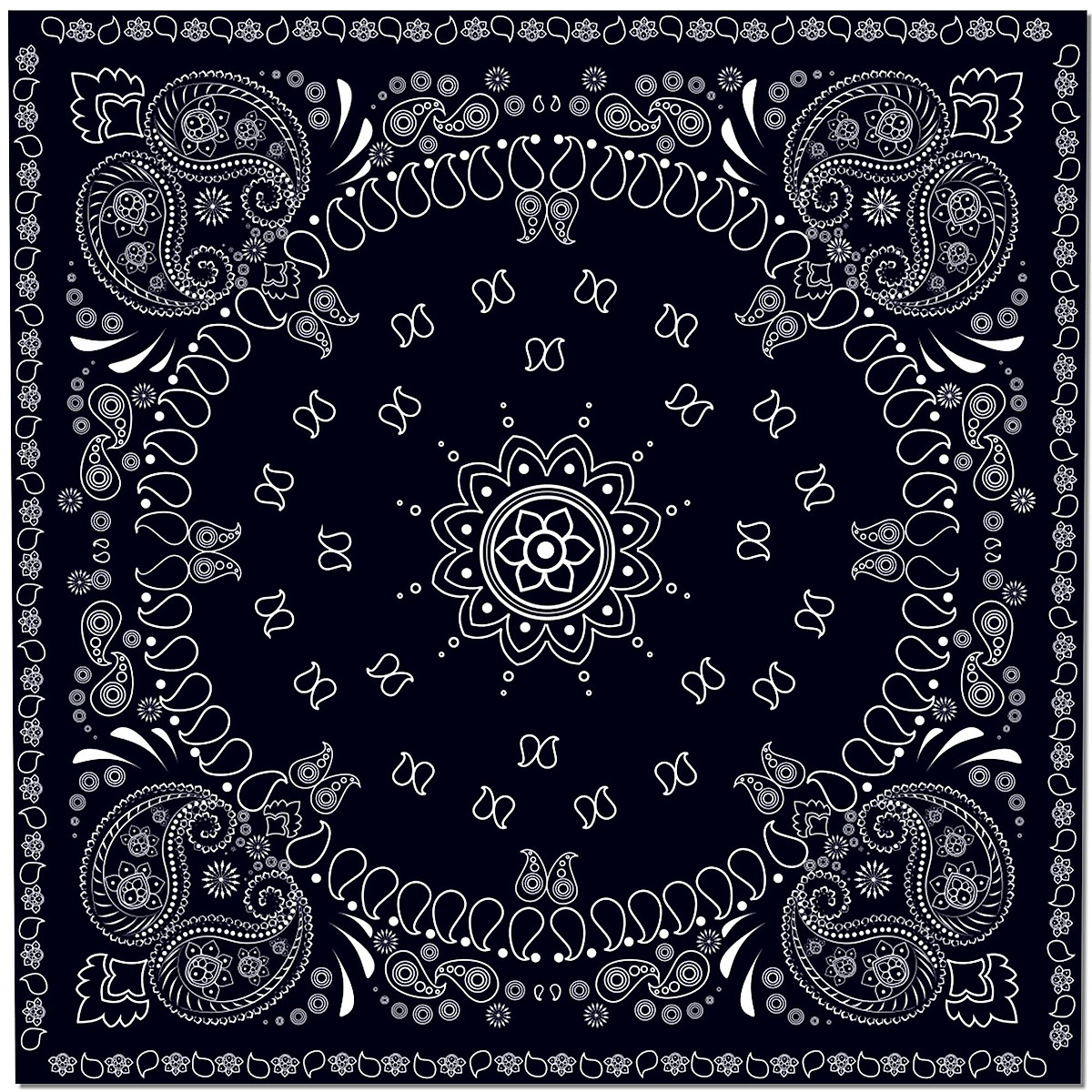 CC HOME Black Bandana Party Supplies Serves 16, Paisley Print Party Plates Napkins Cups Knives Forks Spoons Party Decoration Set for Western Cowboy Birthday Baby Shower Bridal Garden Party Tableware