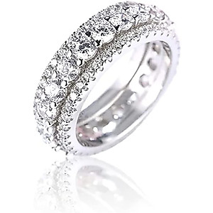 Blámarie SpiniTherao Cameo Ring, Luxury Full Drill Round-Cut Cubic Zirconia All-Around Band Ring (08)