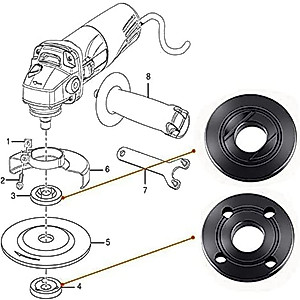 Angle Grinder Wrench Spanner Metal Lock Nut for Compatible with Dewalt Makita 193465-4 Bosch Black & Decker Ryobi