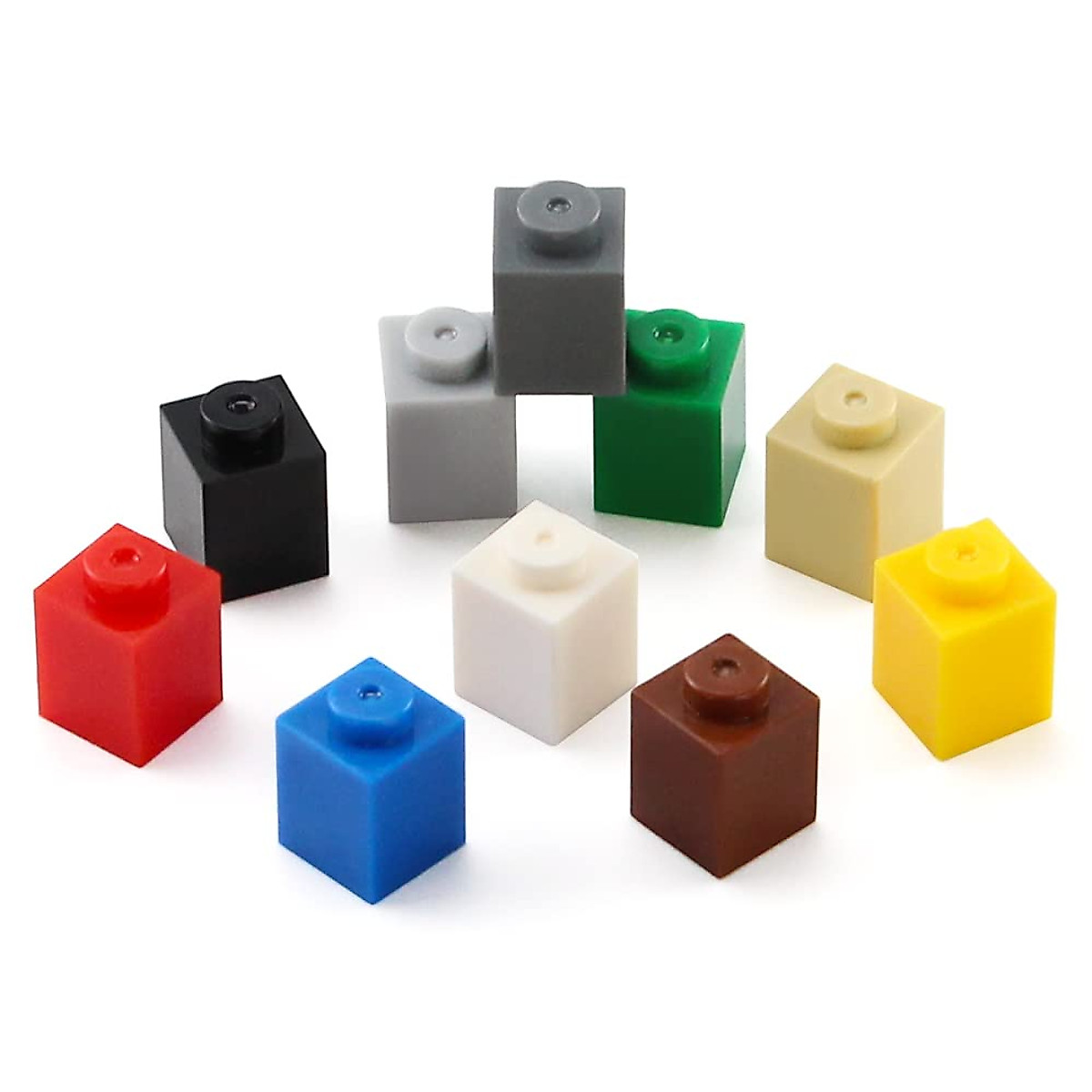 Feleph 1x1 Bricks Set - 600 Multicolored Building Blocks