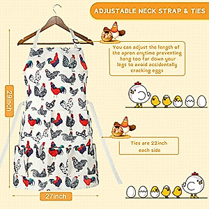 2 Pcs Egg Apron for Fresh Eggs Hen Duck Goose Eggs Holder Aprons Adjustable Gathering Apron with Pockets for Home Kitchen (Classic)