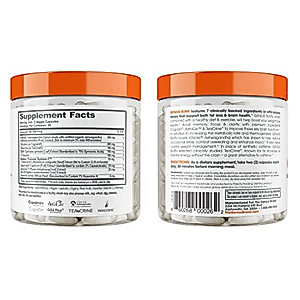 Genius Thermogenic Fat Burner, 60 Diet Veggie Pills - Weight Loss & Metabolism Supplement, Appetite Suppressant & Energy Booster - Caffeine-Free Nootropic Focus & Brain Boost - Ashwagandha & TeaCrine