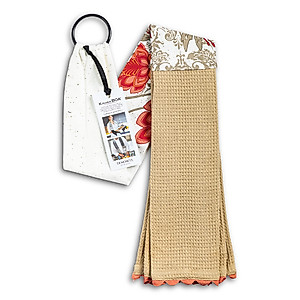 DEMDACO Floral Pink Extra 68 Inch Long Cotton Blend Over The Shoulder Kitchen Towel Boa