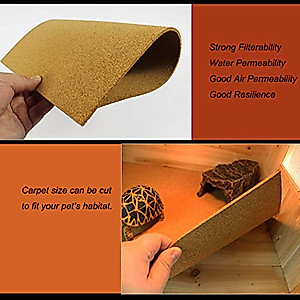 Hamiledyi Reptile Carpet Mat 4PCS Soft Tortoise Terrarium Substrate Climbing Liner for Lizards Gecko Iguana Bearded Dragon Turtles Snake Pet Bunny Rabbit Habitat Bedding