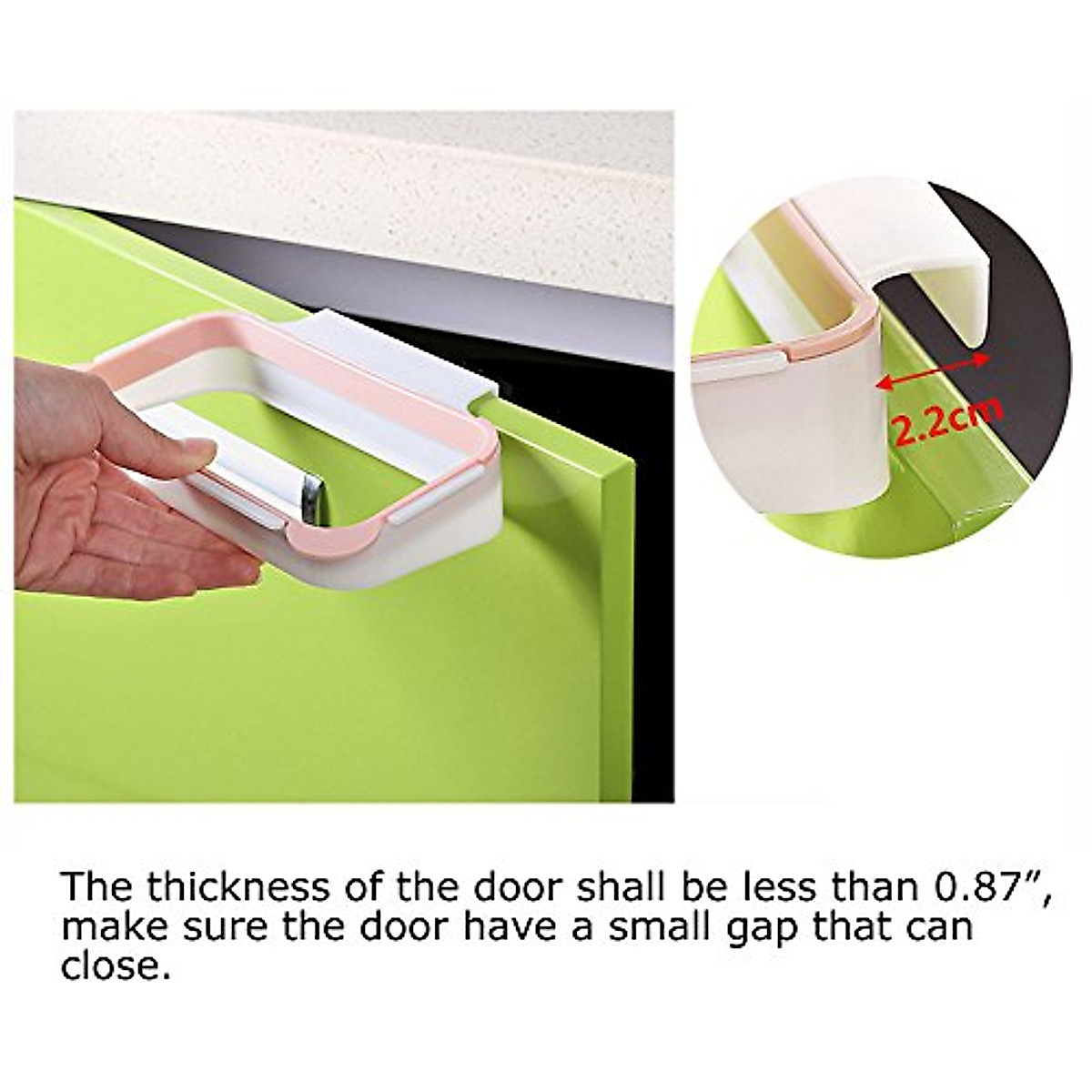 In kds Trash Rack Bin Liners Holder Garbage Bag Hanger for Kitchen Cupboard Tailgate (Blue)