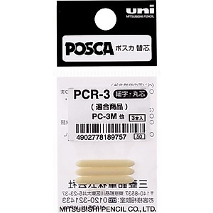 Posca Marker Acrylic Paint Pens Fine Point Tip width 0.9-1.3mm 24 colors PC-3M, For Rock Painting, Fabric, Glass Paint, Metal Paint Including Pens Tip Refill PCR-3