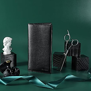 CASMONAL Premium Leather Checkbook Cover for Men and Women Checkbook Holder Wallet RFID Blocking