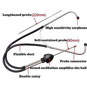 Mechanic's Stethoscope Automotive Engine Diagnostic Sensitive Hearing Tool for Cars, Trucks and Motorcycles Automotive Mechanic Stethoscope Diagnostic Tool