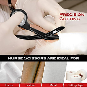 MotivatEM Trauma Shears for Doctors, Nurses, Paramedics, EMTs – 7.5” Rubberized Bandage Scissors for Easy Grip - Trauma Shears for Nurses and First Aid Box – Stainless Steel First Aid Scissors