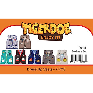 Tigerdoe Kids costumes - 7 Pc - Pretend Play School Set - Career Costumes - Kids Dress Up Costume