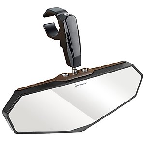 Evermotor UTV Rear View Mirror for 1.6"-2" Roll Bar Cages, Universal Center Mirror with 360° Adjustable Aluminum Clamp Compatible with ATV Polaris RZR Ranger Scooter Kawasaki Mule Pioneer Gator