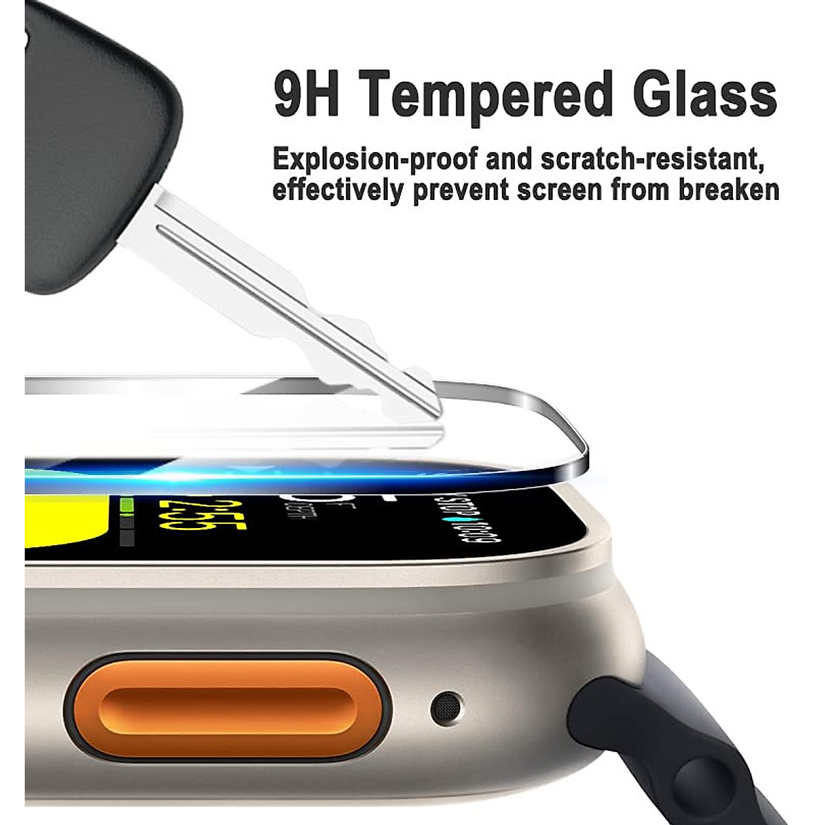 AACL Screen Protector for Apple Watch Ultra 2/Ultra 49mm (2022/2023),Tempered Glass Screen Protector for iWatch Ultra 2 /Ultra ,Anti Scratch,Bubble Free,Full Coverage,Ultra Clear,Installation handle [3 Pack]