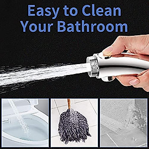 SINGSUO High Pressure Handheld Shower Head with On Off Switch, Detachable Shower Head, 3 Spray Modes Shower Massager Handheld with Hose and Adjustable Angle Bracket (Chrome)