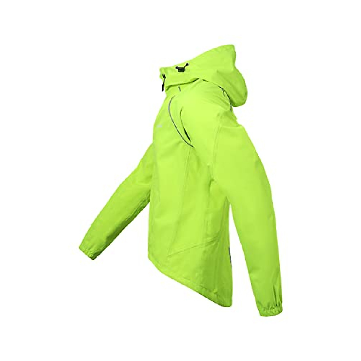 BERGRISAR Men's Cycling Rain Jacket Waterproof Cycling Windbreaker Bike Bicycle Jacket Running Hood Rain Coat Green Size Large