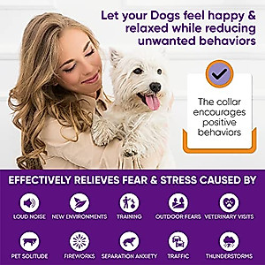 4 Pack Calming Collar for Dogs, All New Pheromone Anti-Loose Dog Calm Collar, Separation Anxiety Relief for Dogs, Reduce Dog's Anxiety and Stress