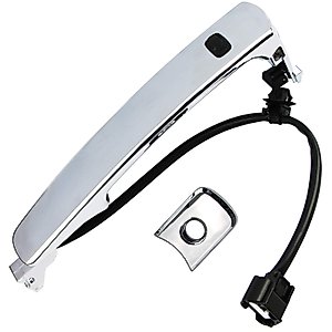 TIKSCIENCE Exterior Chrome Door Handle Front Left Driver Side with Keyhole 80640-CZ31B Fit for Nissan Rogue 2010-2013 Replace 80645-CA000 Smart Entry Keyless Handle