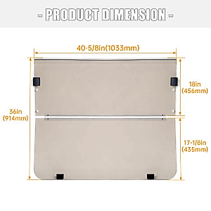 ECOTRIC Tinted/Smoke Windshield Compatible with 1995-2003 Yamaha G14 G16 G19 Gas and Electric Golf Cart Fold Down Windshield
